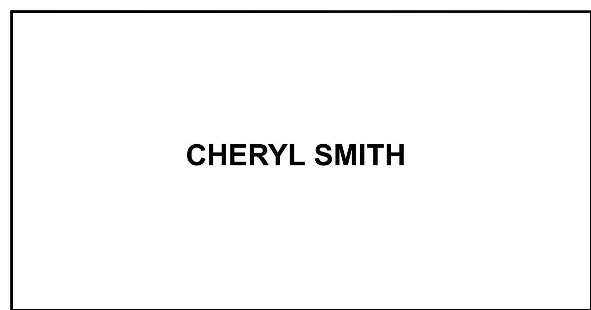 Obituary: CHERYL SMITH