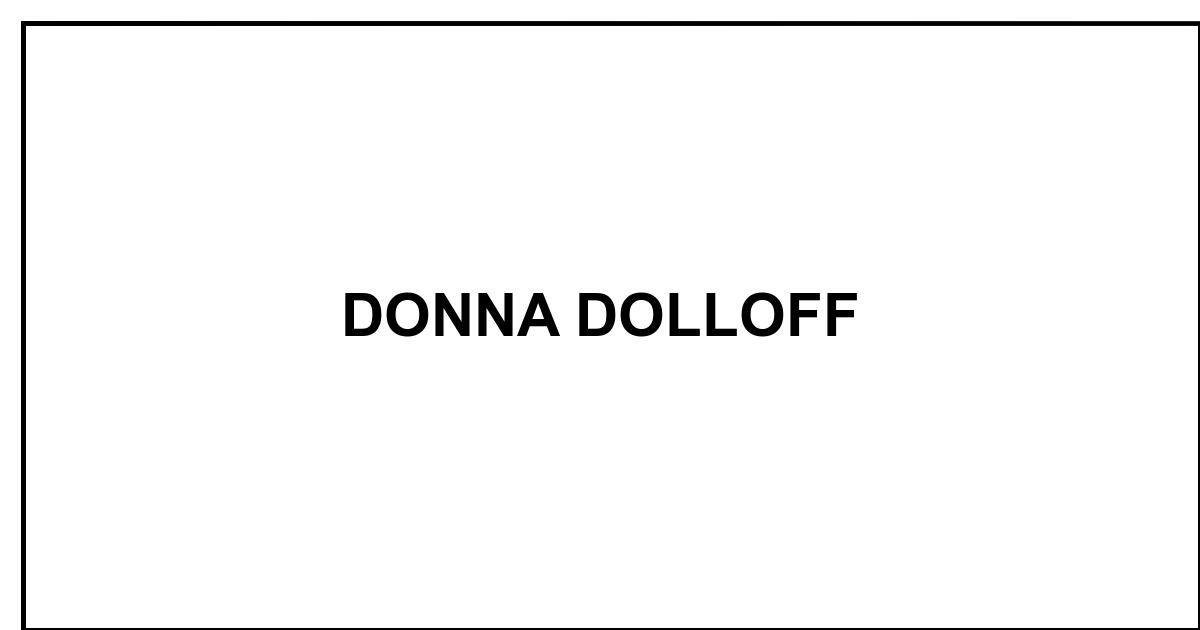 Obituary: DONNA DOLLOFF